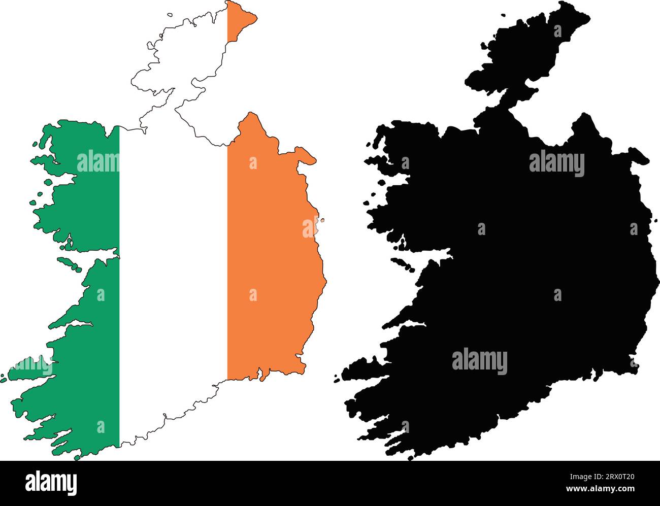 Layered editable vector illustration country map of Ireland,which ...
