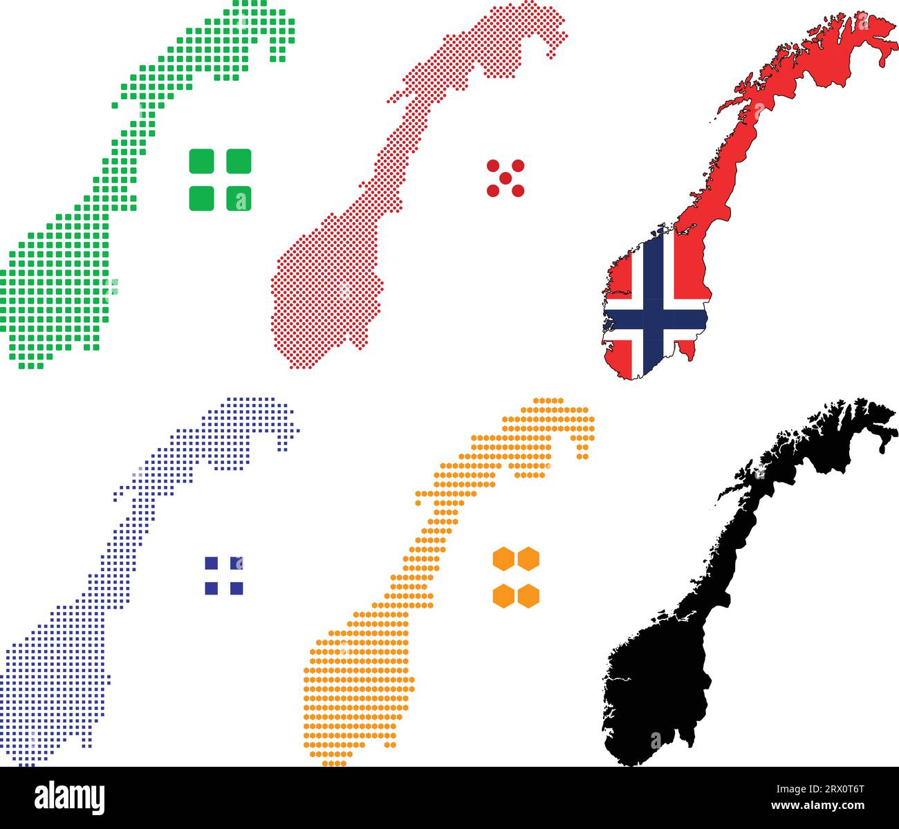 Layered editable vector illustration country map of Norway,which ...