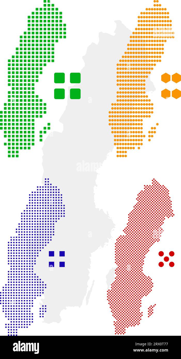 Layered editable vector illustration country map of Sweden,which ...