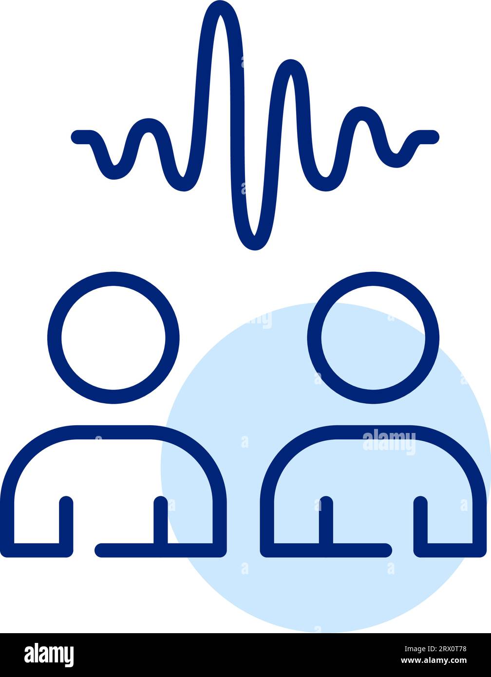 Two people talking. Sound wave symbol. Pixel perfect icon Stock Vector ...