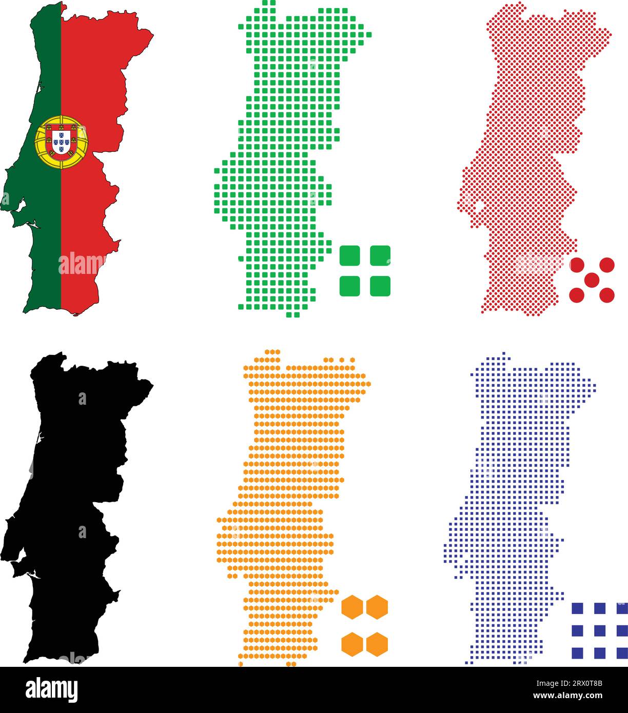 Layered editable vector illustration country map of Portugal,which ...