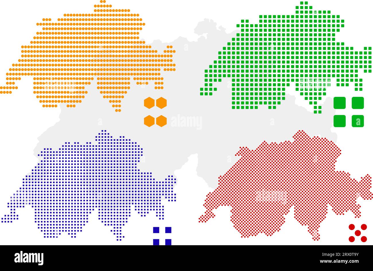 Layered editable vector illustration country map of Switzerland,which ...
