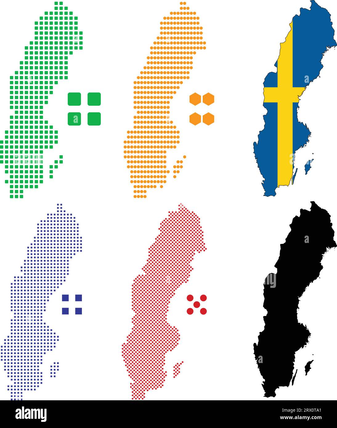 Layered editable vector illustration country map of Sweden,which ...