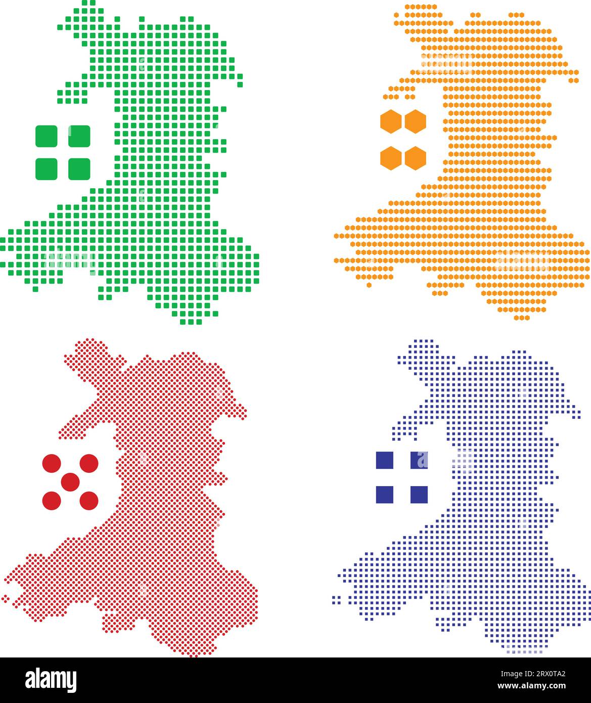 Layered editable vector illustration country map of Wales,which ...