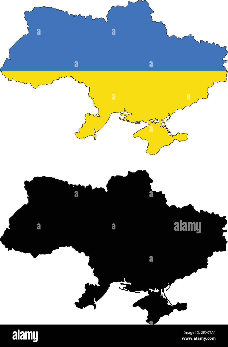 Layered editable vector illustration country map of Ukraine,which ...