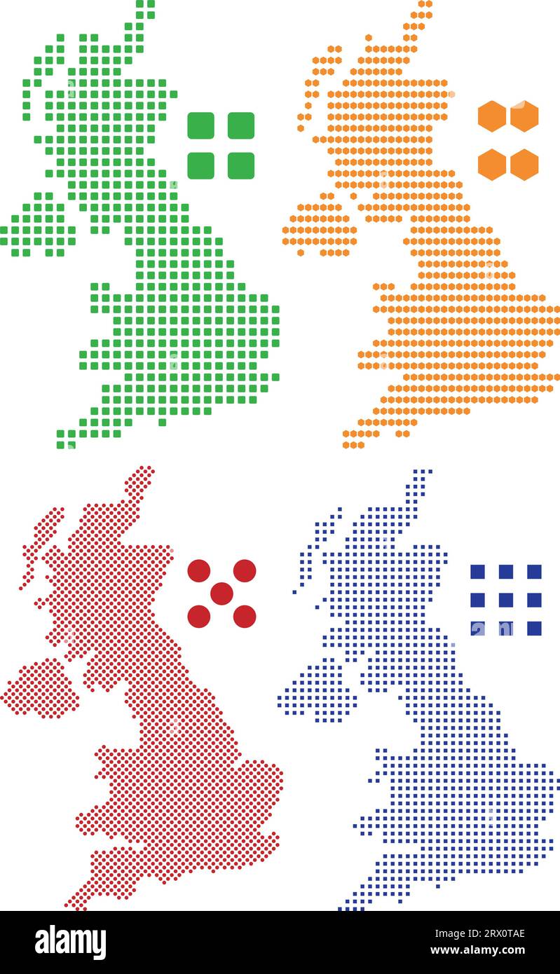 Layered editable vector illustration country map of The United Kingdom ...