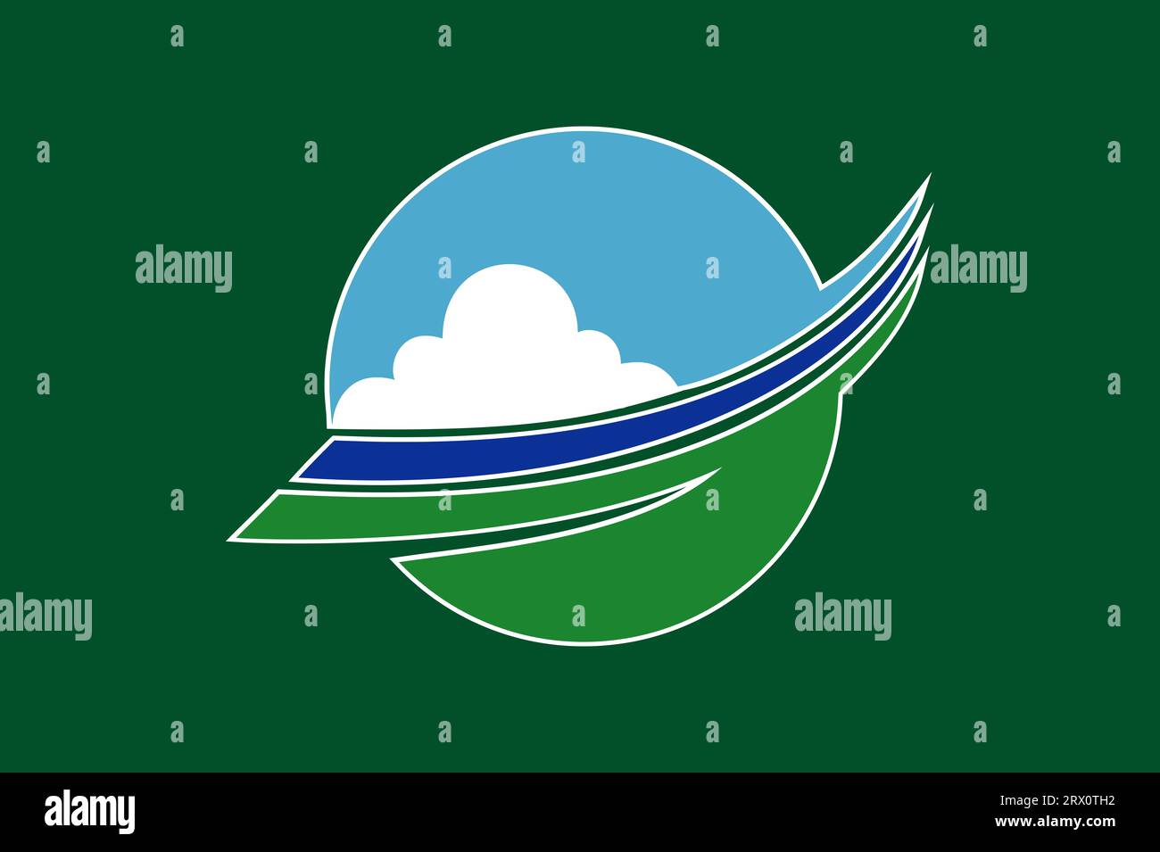 Flag of the town of Ozora Stock Photo - Alamy