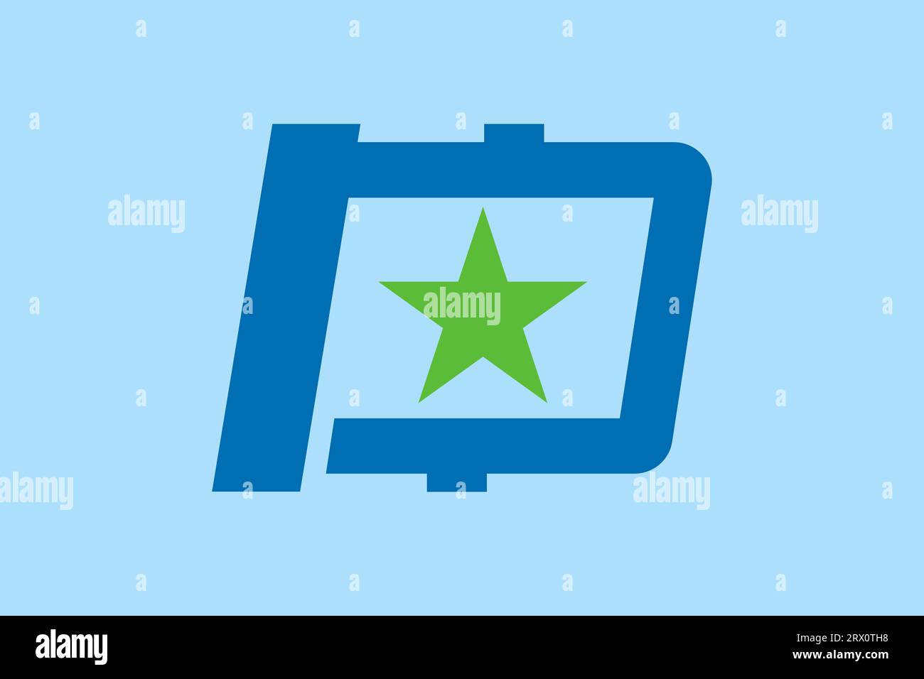 Flag of the town of Yubetsu Stock Photo - Alamy