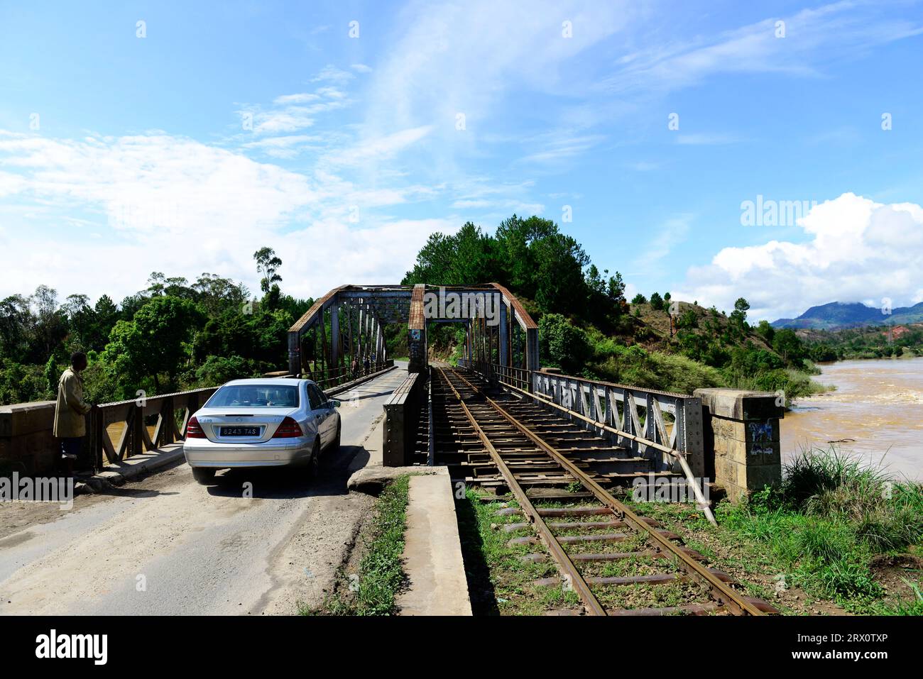 Indian railway track crossing hi-res stock photography and images - Alamy