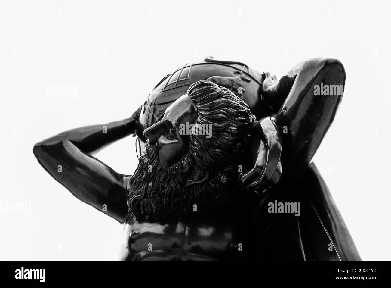 Atlas god statue Black and White Stock Photos & Images - Alamy