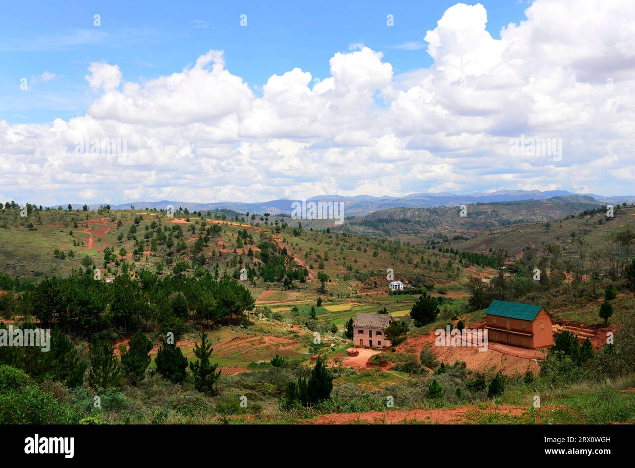 Rural landscapes in central Madagascar Stock Photo - Alamy