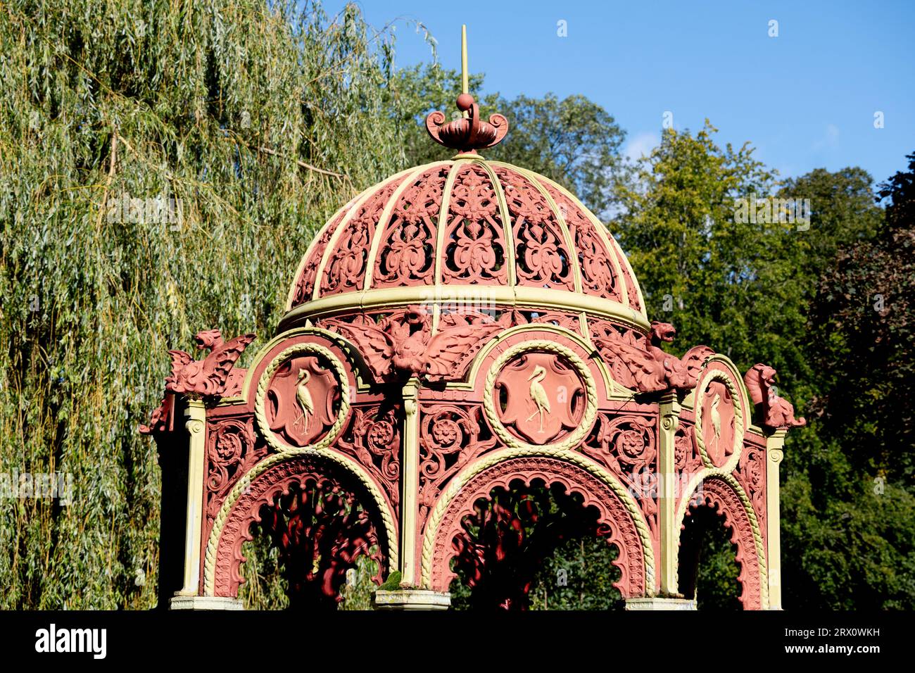 The fountain canopy, Handsworth Park, Birmingham, West Midlands ...