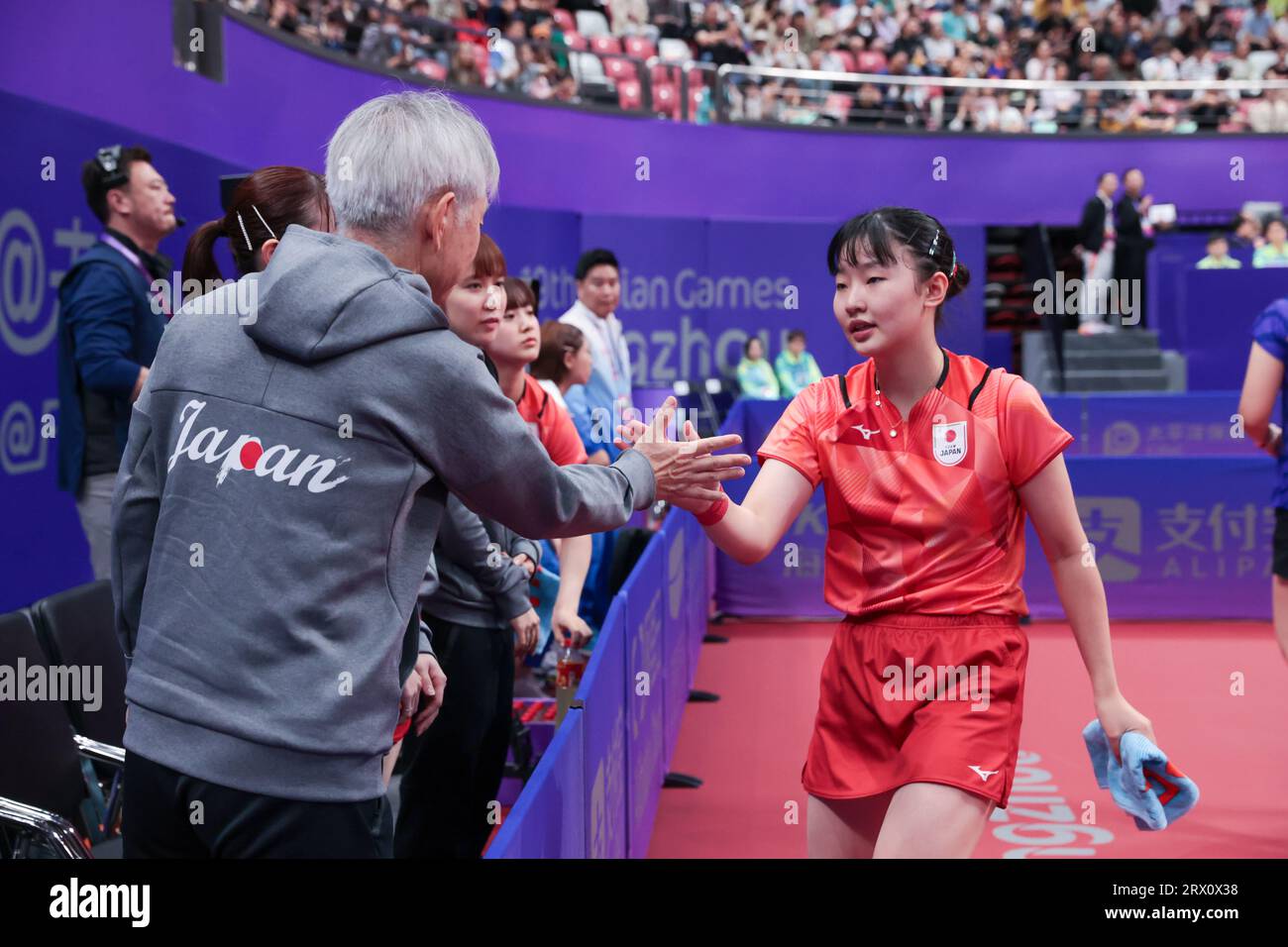 Hangzhou, China. 22nd Sep, 2023. Miwa Harimoto (JPN) Table Tennis : Women's Team Preliminary ...