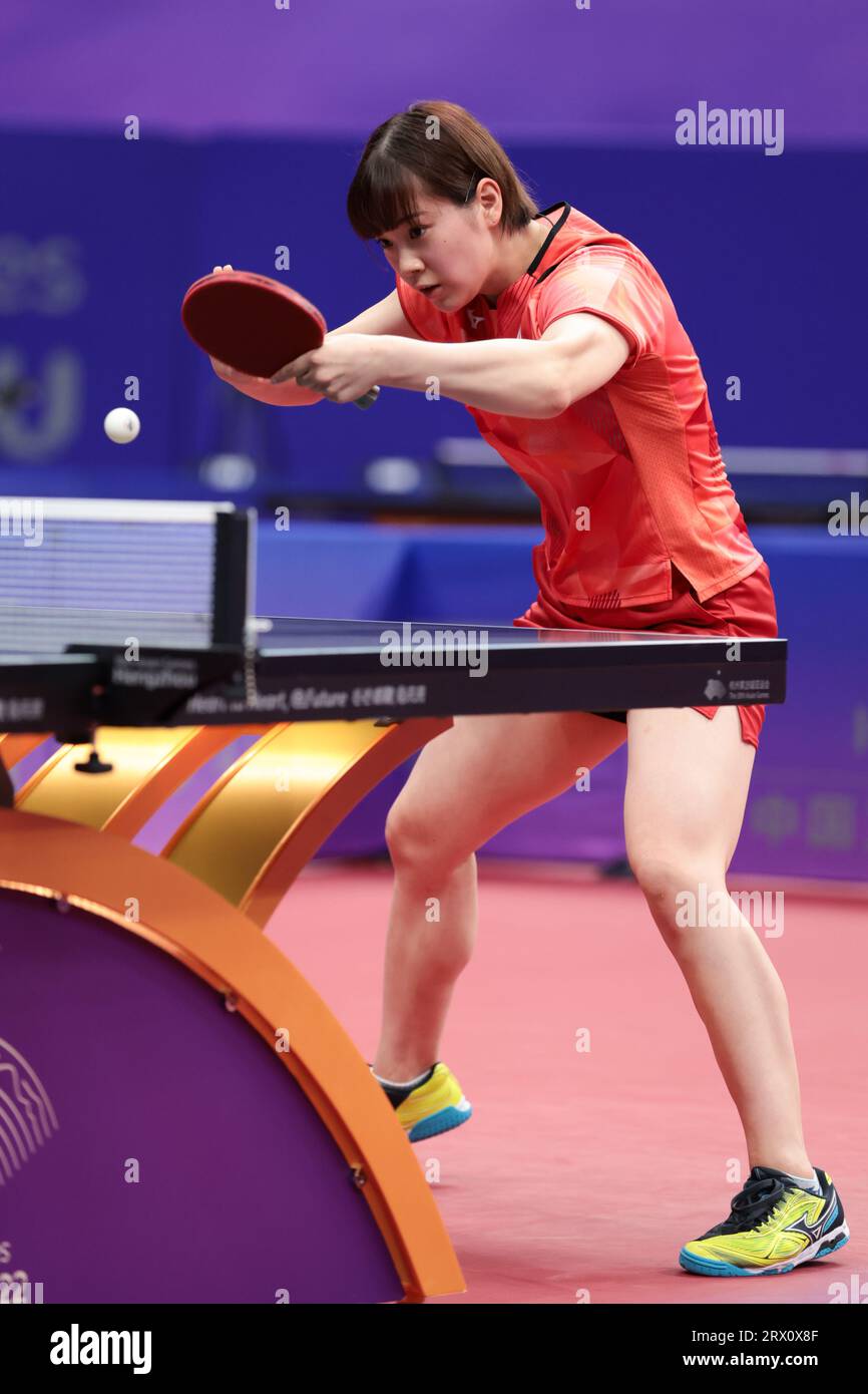 Hangzhou, China. 22nd Sep, 2023. Miyu Nagasaki (JPN) Table Tennis : Women's Team Preliminary ...