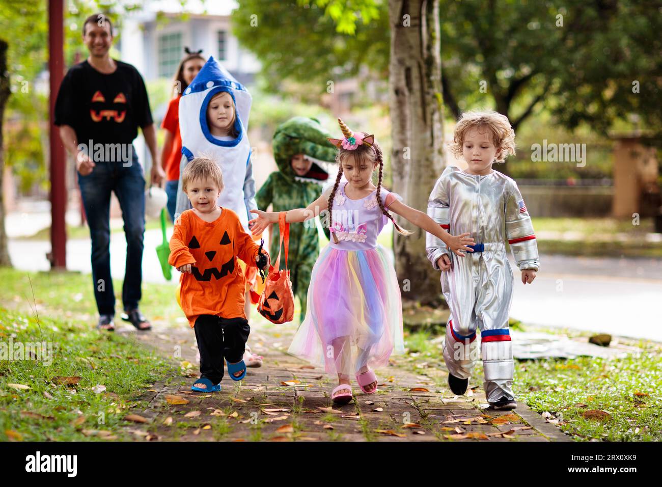 Child in Halloween costume. Mixed race Asian and Caucasian kids and ...