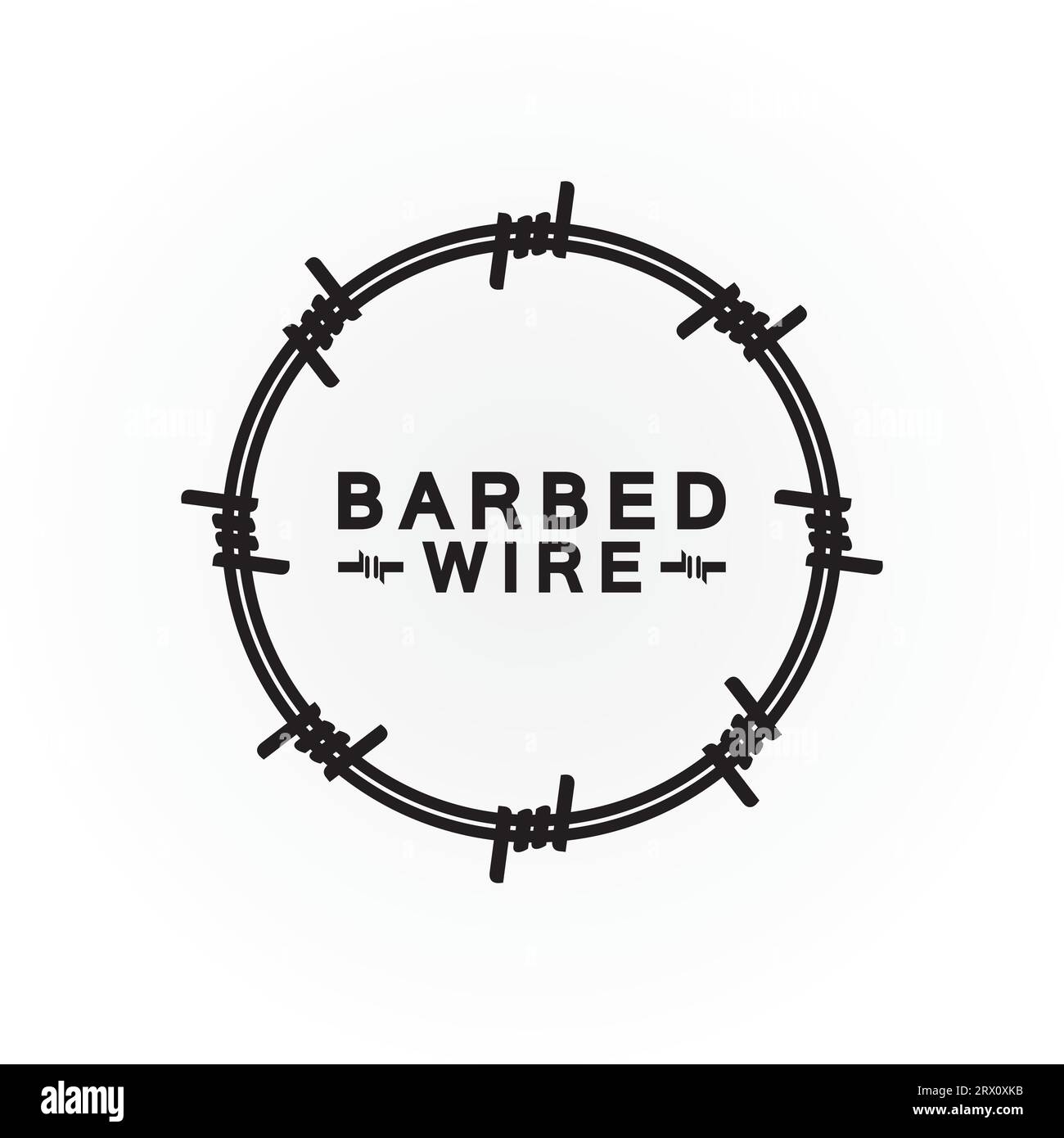 Circle black barbed wire logo design vector illustration Stock Vector ...