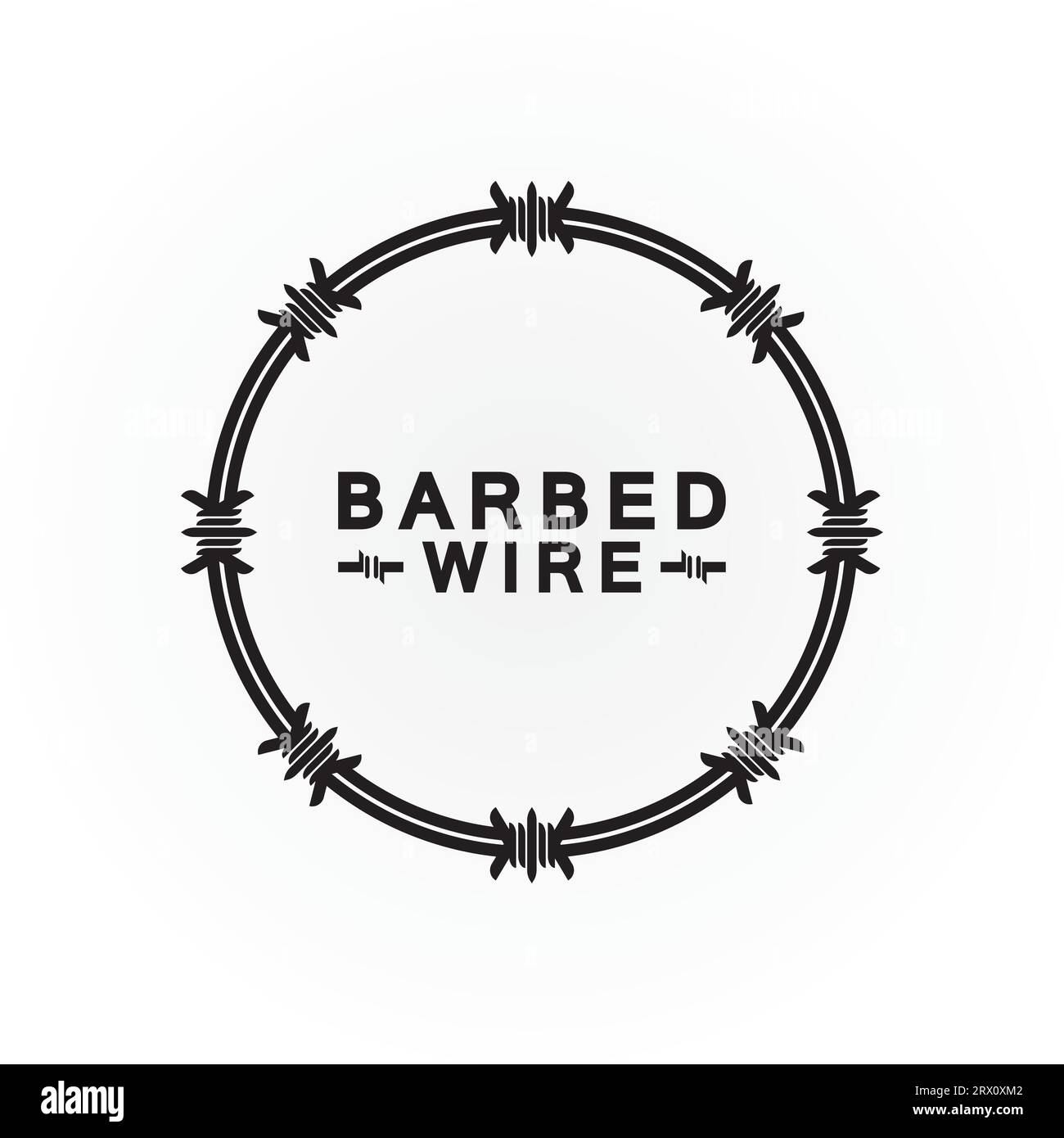 Circle black barbed wire logo design vector illustration Stock Vector ...