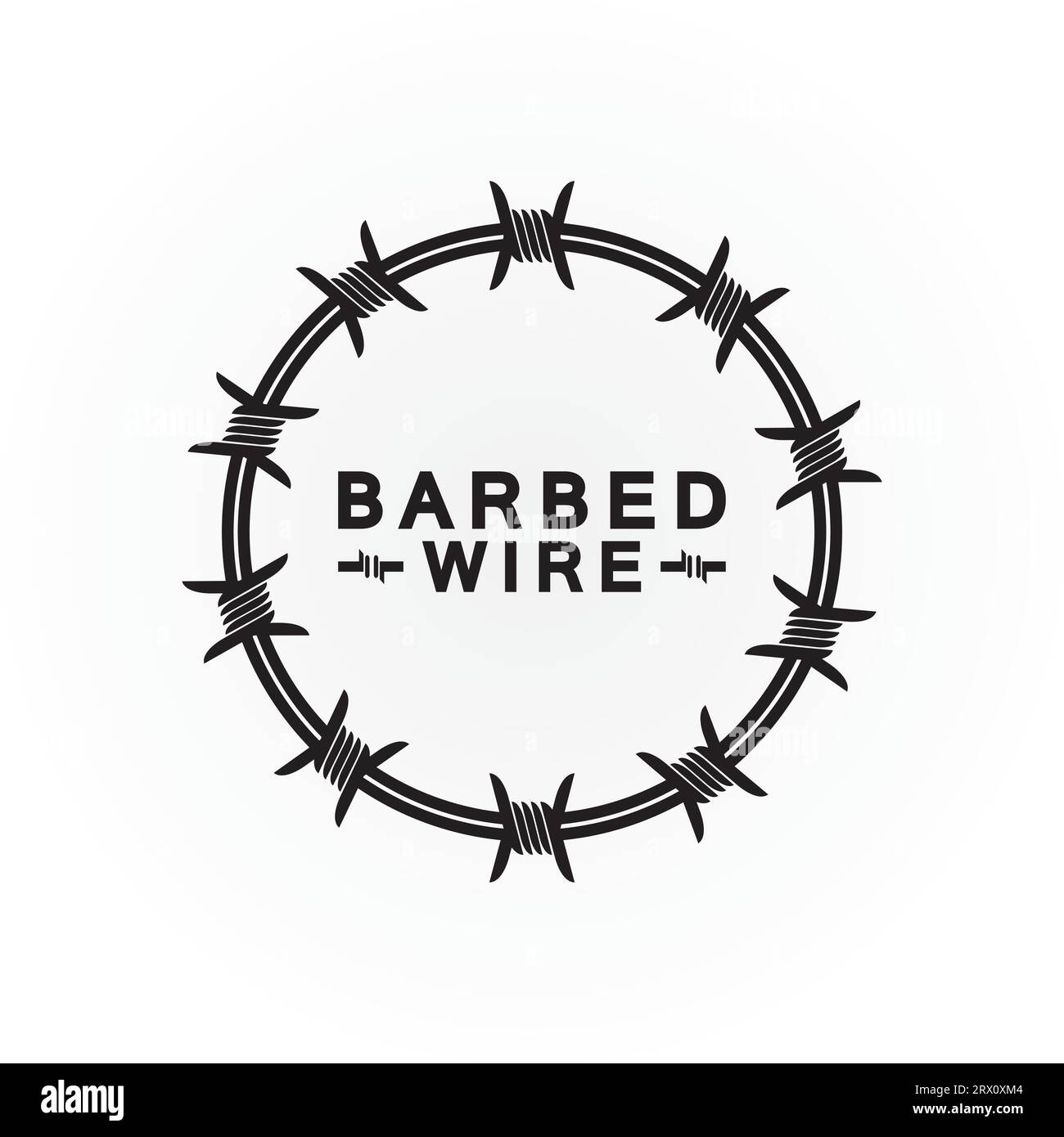 Circle black barbed wire logo design vector illustration Stock Vector ...