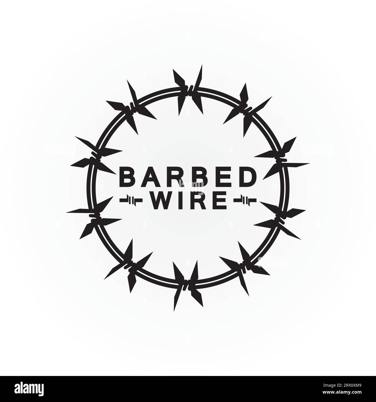 Circle black barbed wire logo design vector illustration Stock Vector ...