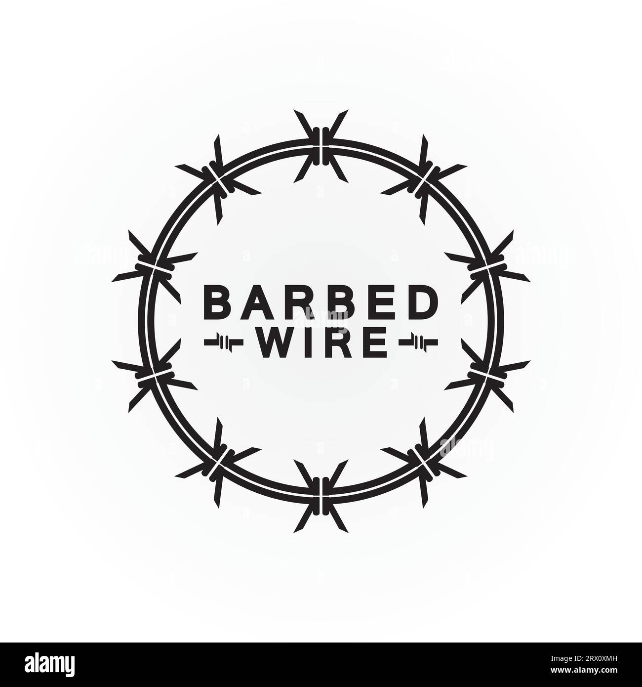Circle black barbed wire logo design vector illustration Stock Vector ...