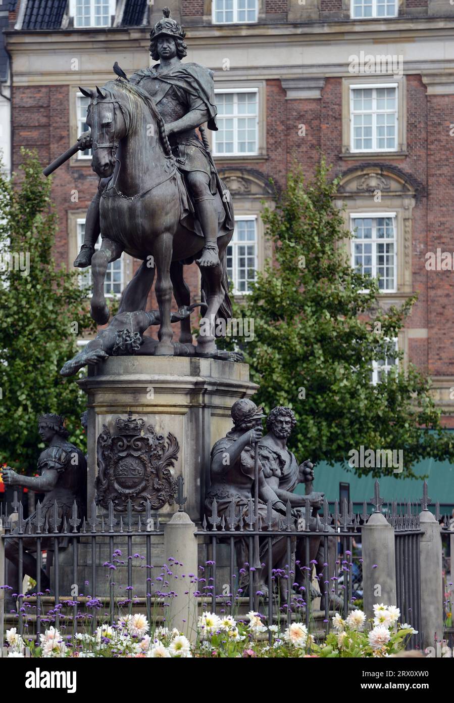 The royal equestrian statue of Christian V at Kongens Nytorv / Kings ...