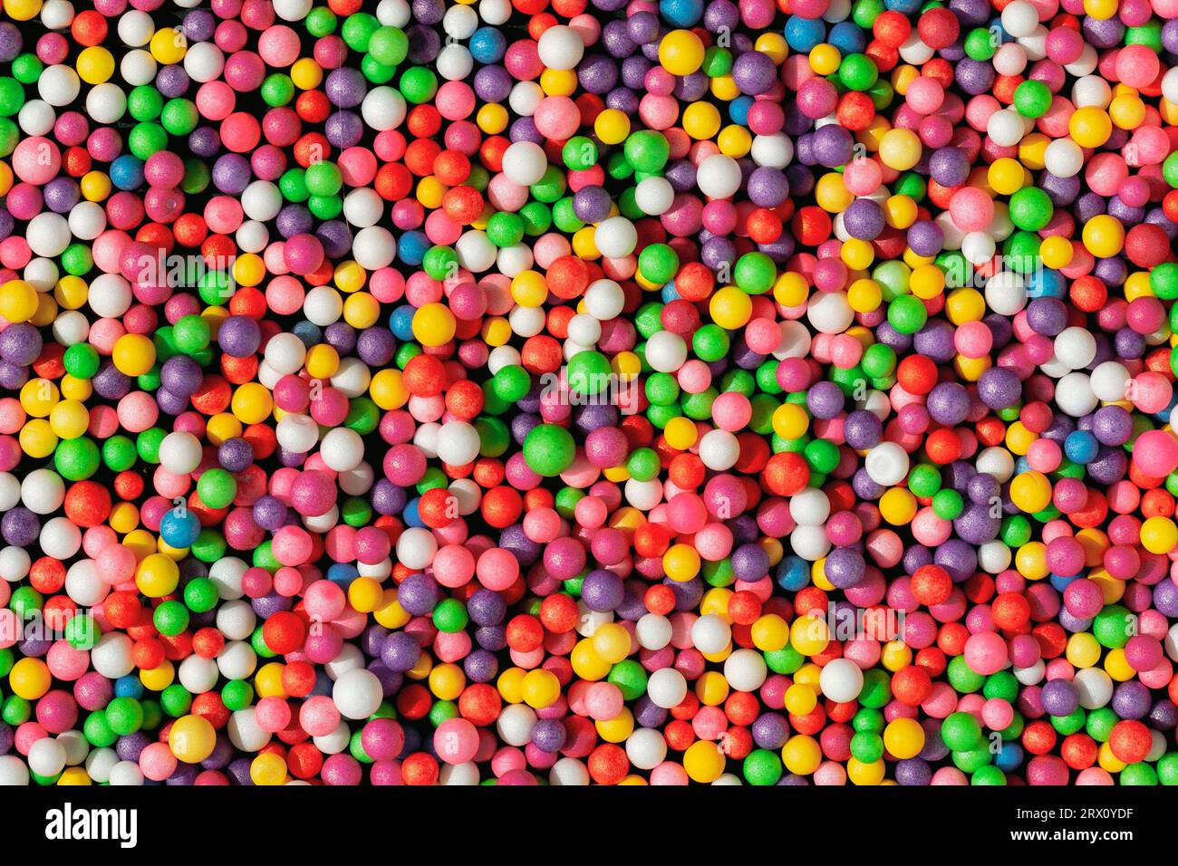 Background of colored balls. The texture is a lot of different color ...