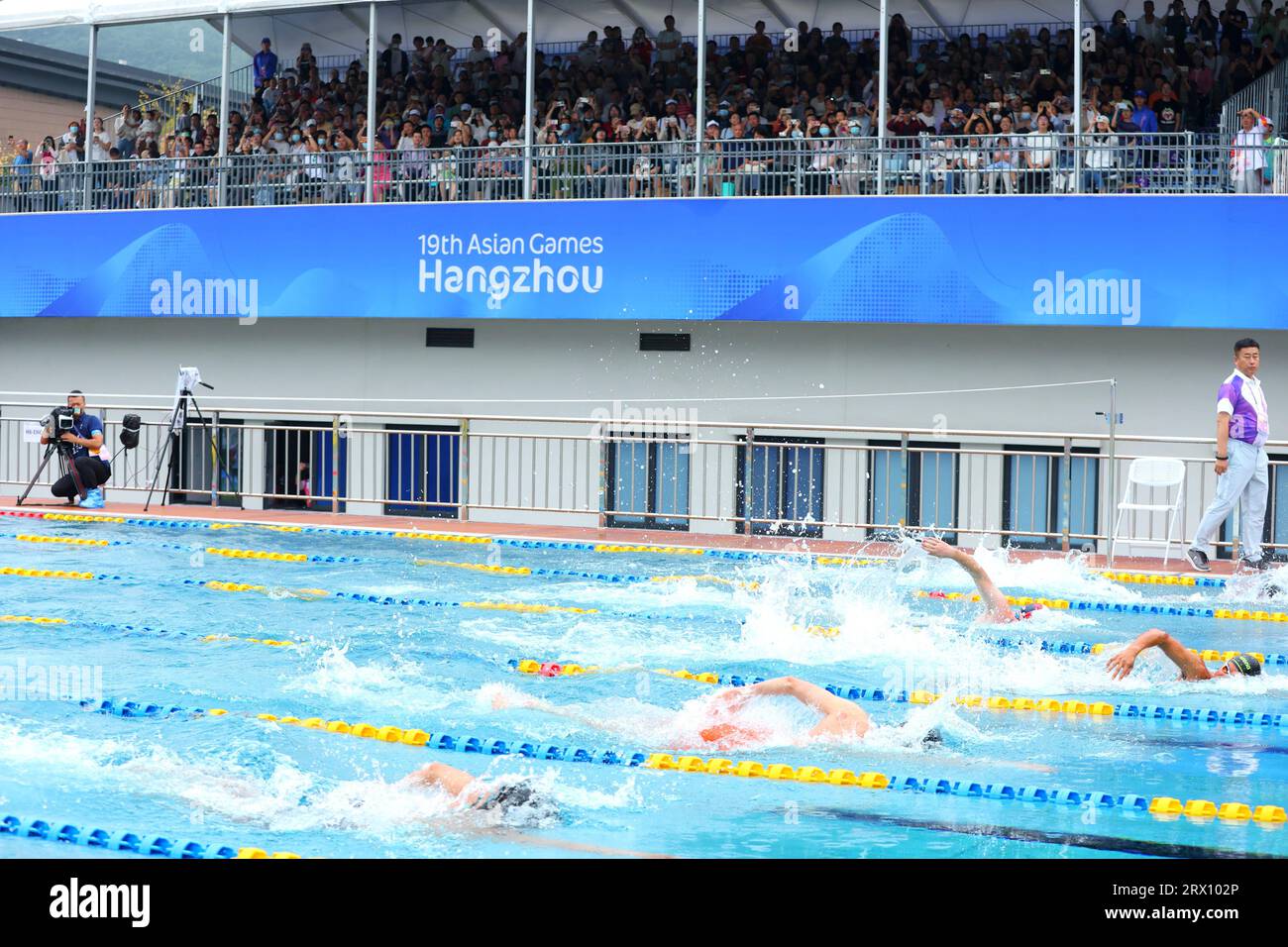 Hangzhou, China. 22nd Sep, 2023. General view Modern Pentathlon : Men's individual semi-final ...