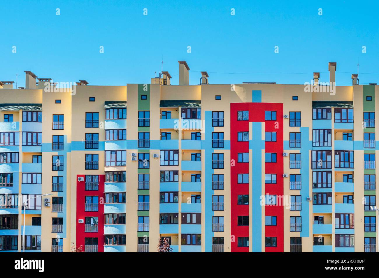 modern apartment building exterior. facade of a modern building. Family ...