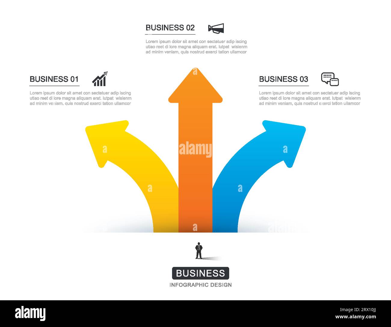 3 data infographics arrow way template. Vector illustration abstract ...