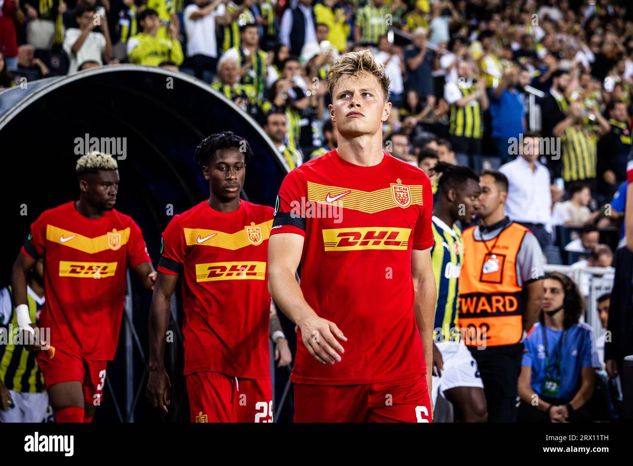 Istanbul, Turkey. 21st Sep, 2023. Jeppe Tverskov (6) of FC Nordsjaelland enters the pitch for ...