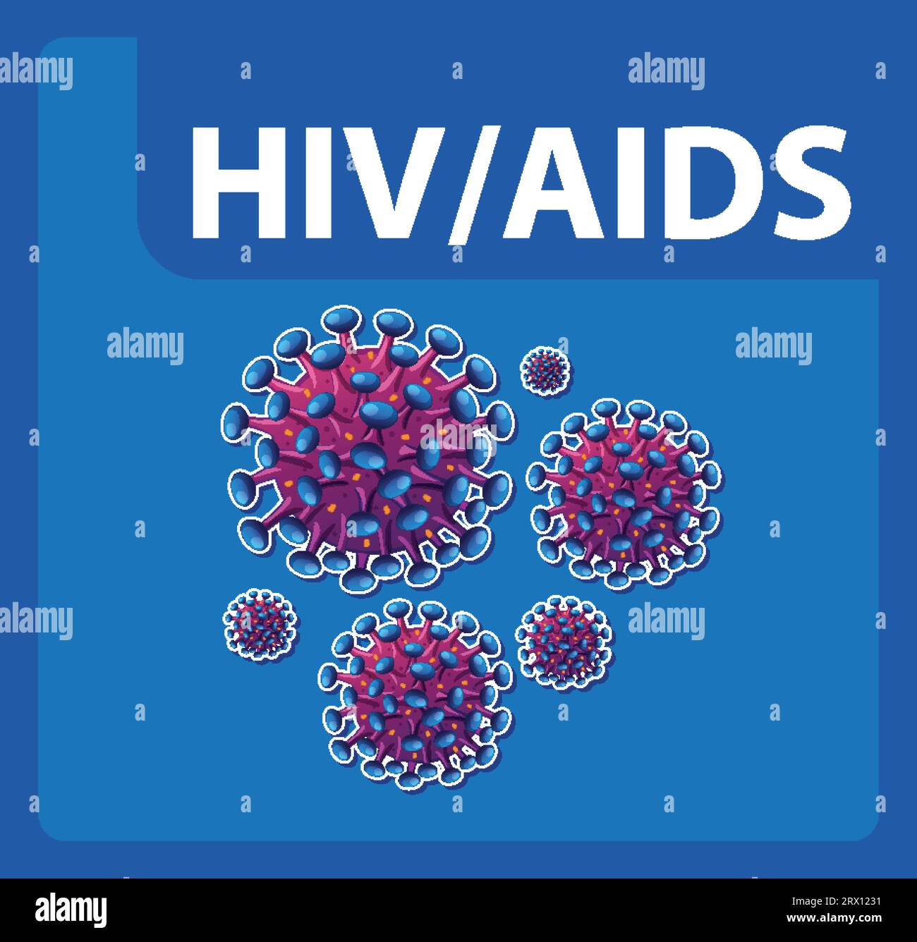 Detailed view of HIV/AIDS virus magnified through microscope Stock Vector Image & Art - Alamy