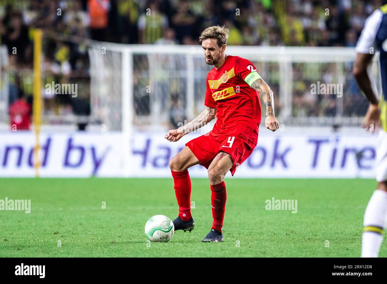 Istanbul, Turkey. 21st Sep, 2023. Kian Hansen (4) of FC Nordsjaelland ...