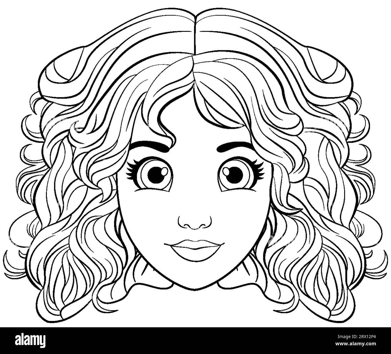 Woman head cartoon isolated illustration Stock Vector Image & Art - Alamy
