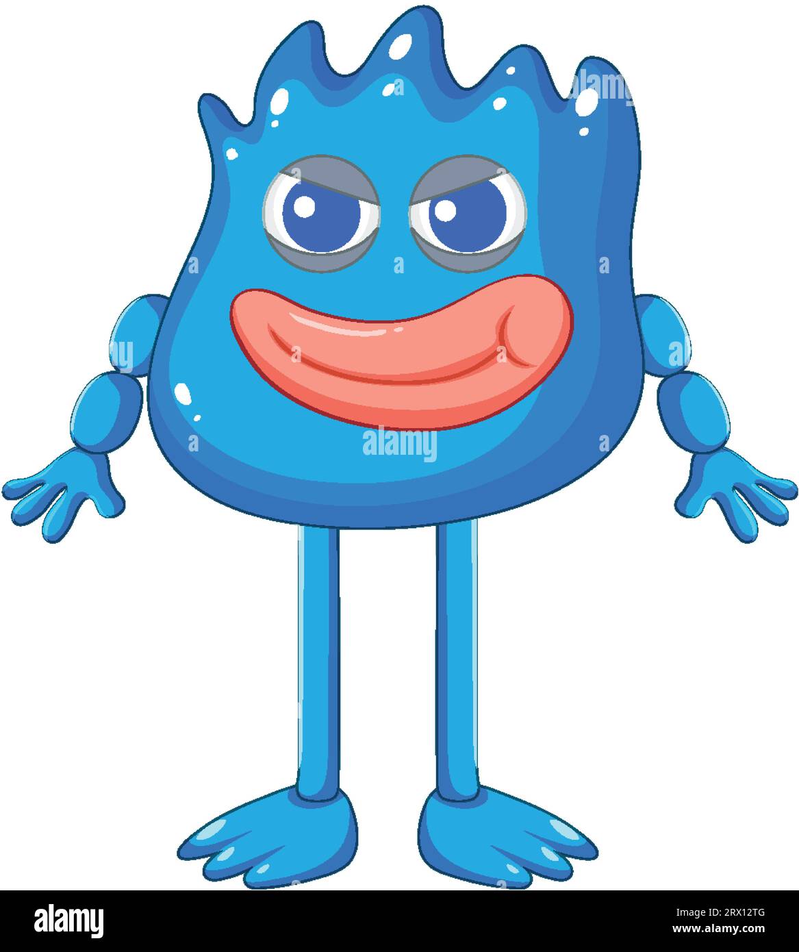 A cute and lovable blue alien monster with long legs Stock Vector Image ...