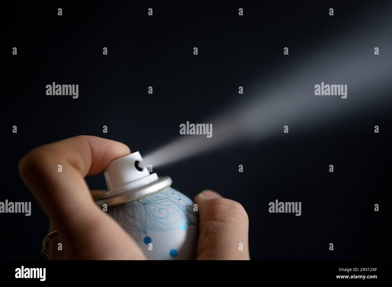 Berlin, Germany. 22nd Sep, 2023. Spray comes from a can of deodorant ...