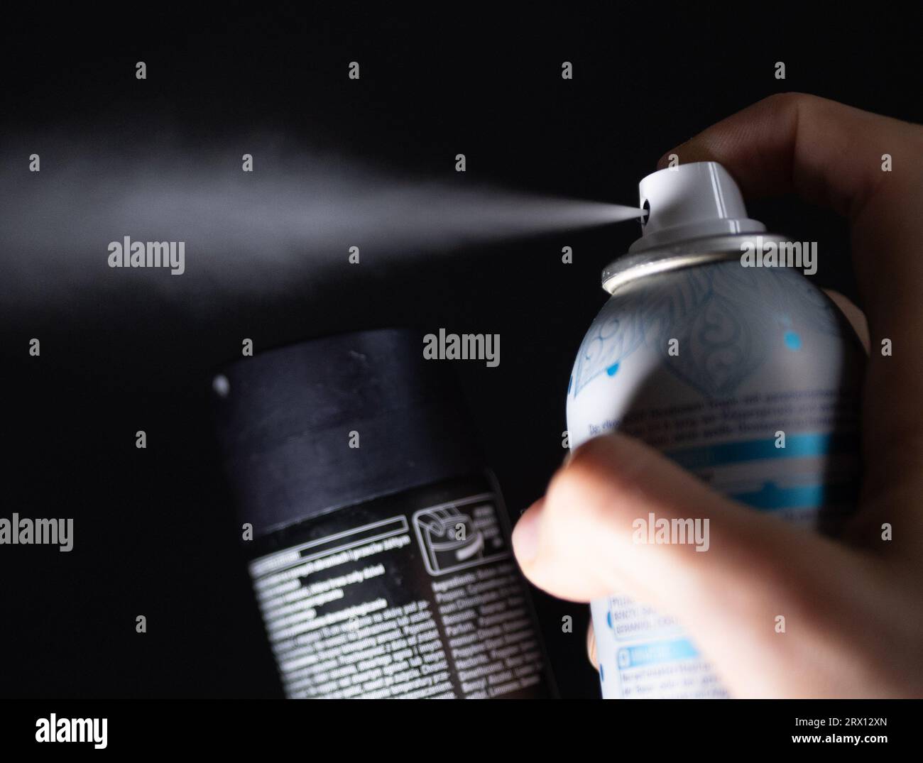 Berlin, Germany. 22nd Sep, 2023. Spray comes from a can of deodorant ...