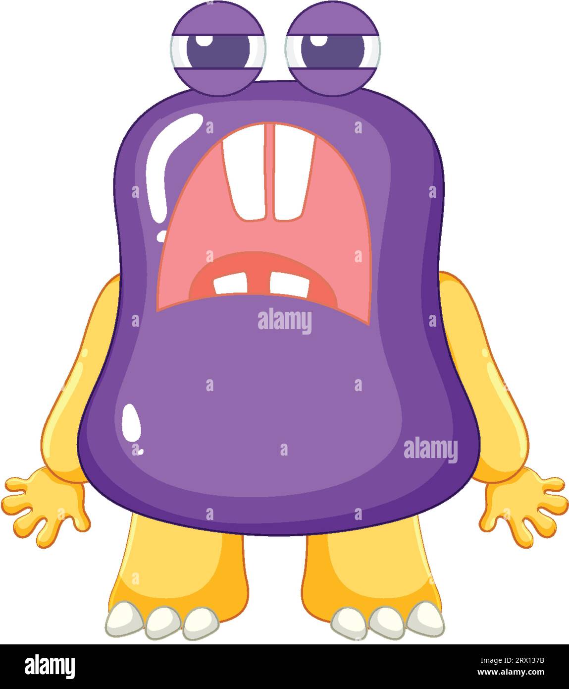 A vector cartoon illustration of an alien monster character Stock ...