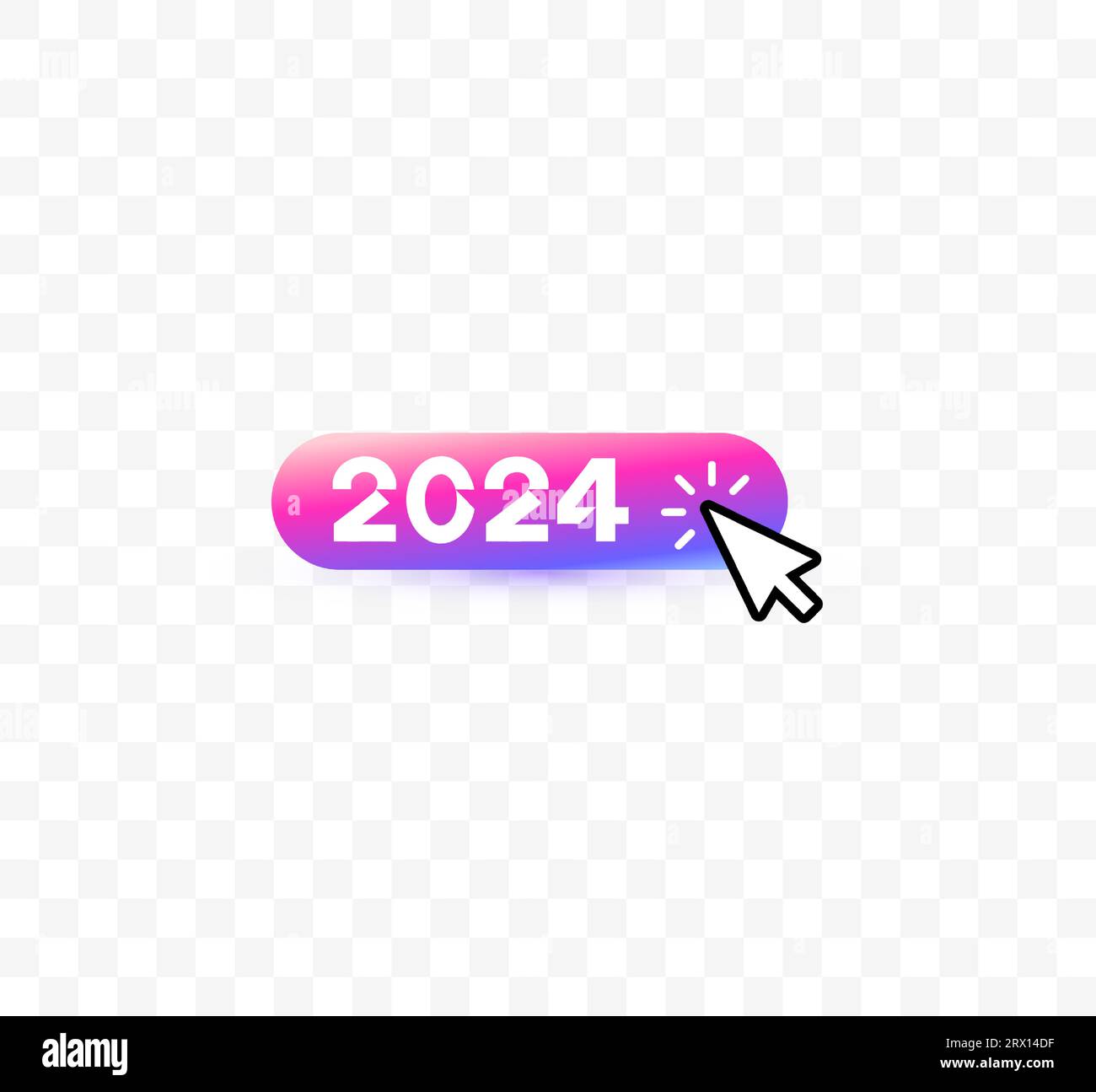 Hand poiner click on 2024 numbers, vibrant and innovative gradient ...