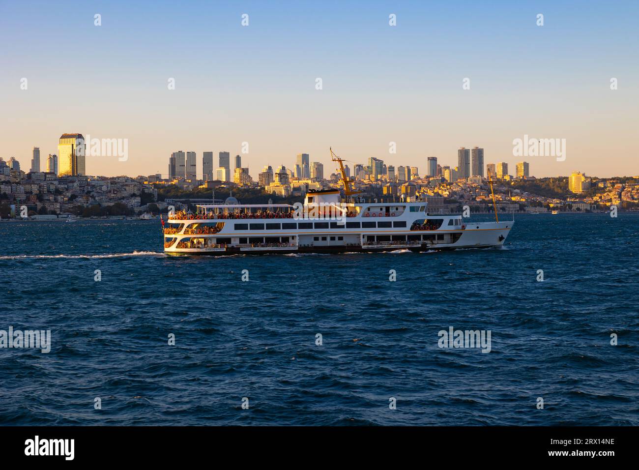 Famous ferries of Istanbul background photo. Travel to Istanbul concept ...