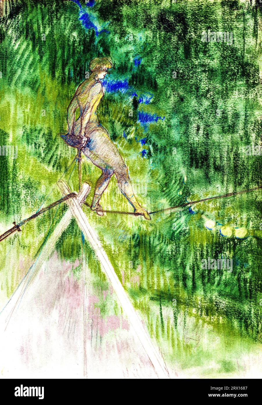 The Rope Dancer painting by Henri de Toulouse–Lautrec. Original from ...