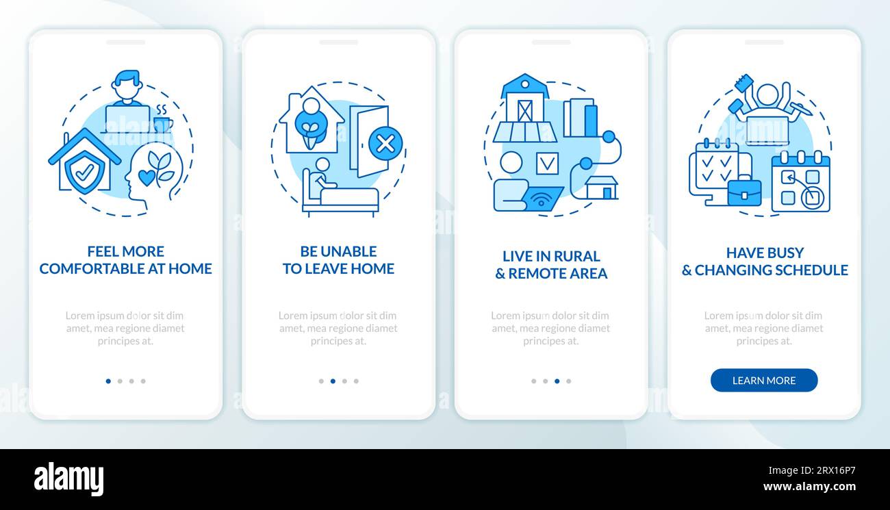 Walkthrough online therapy with line icons concept Stock Vector Image ...
