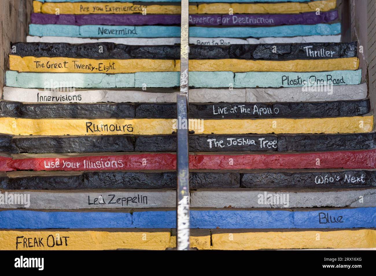 The Rock Stairs, Gión, Asturias, northern Spain. The 42 steps of the ...