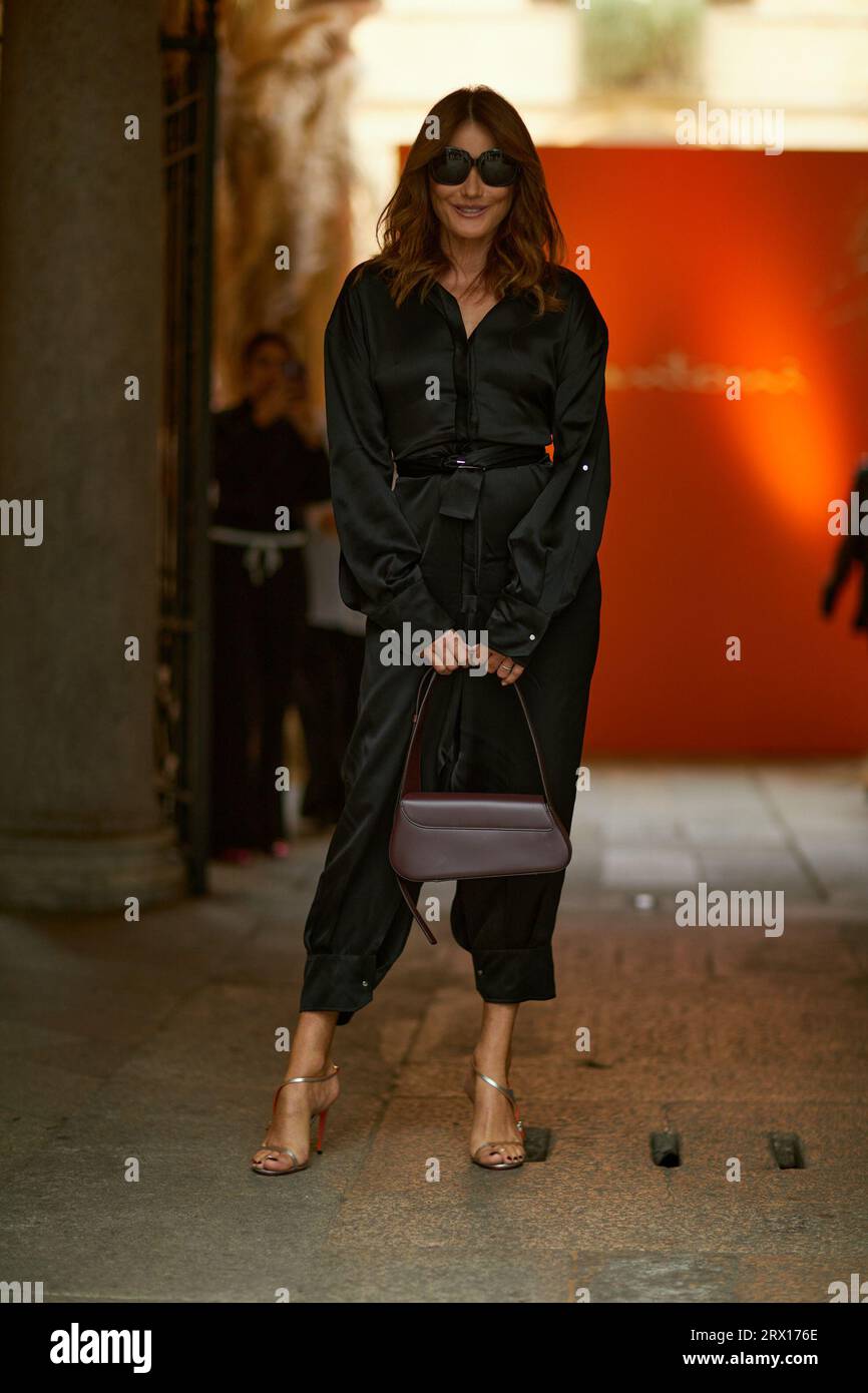 Milano fashion week streetstyle fashionweek milano moda carla bruni hi ...