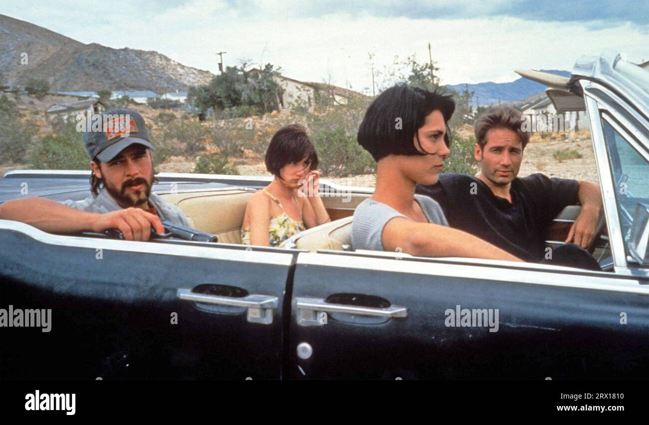 KALIFORNIA 1993 Gramercy Pictures film with from left: Brad Pitt ...