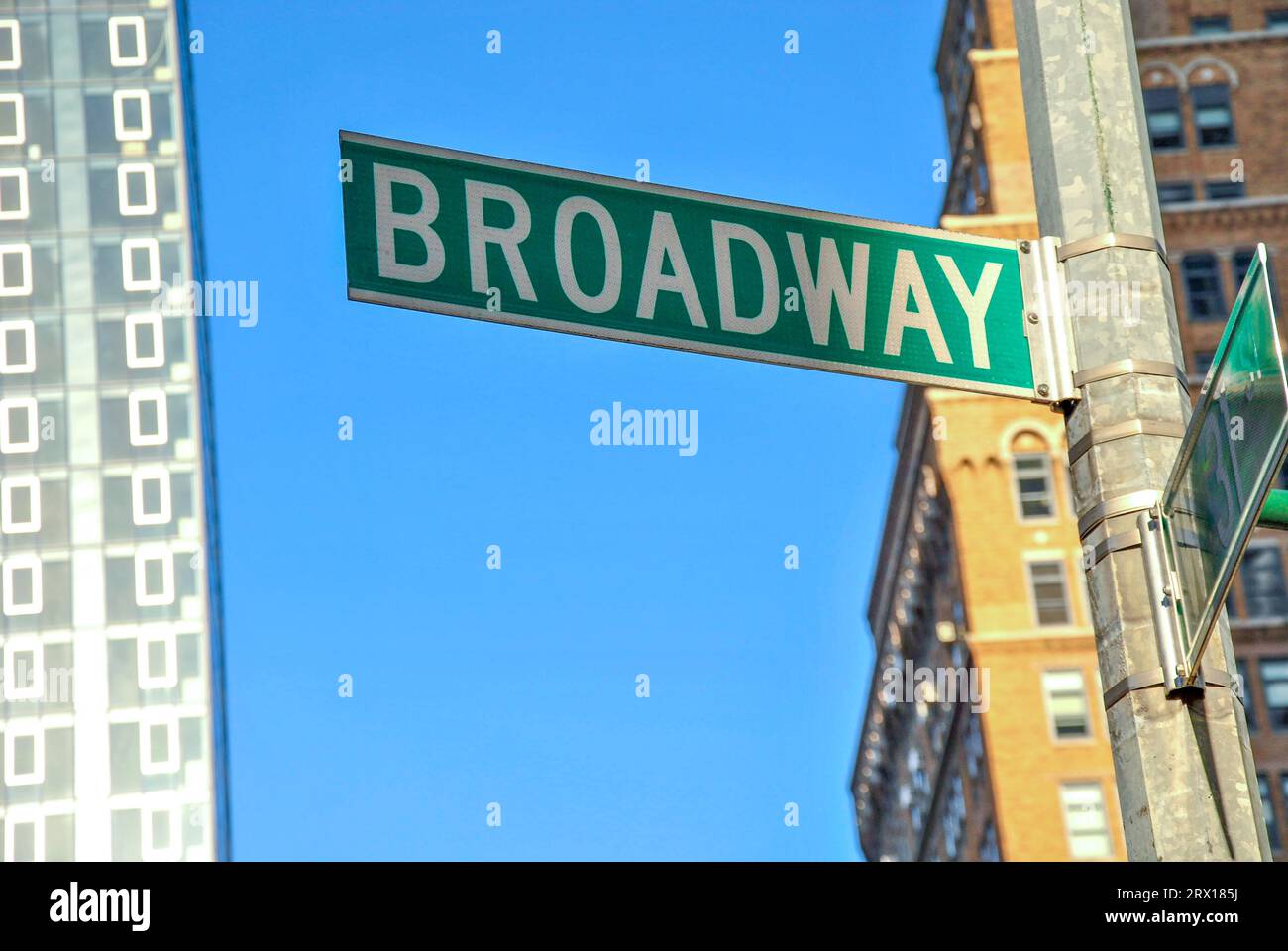 USA New York Manhattan Big Apple vacation Broadway sign Stock Photo - Alamy