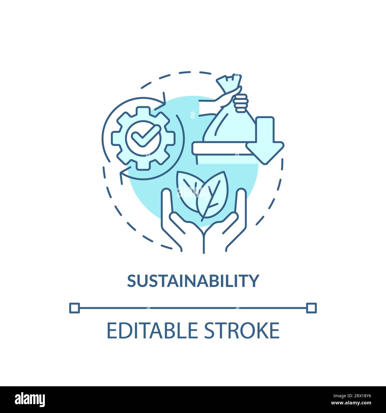 2D blue thin linear icon sustainability concept Stock Vector Image ... 2D blue thin linear icon sustainability concept Stock Vector Image ...