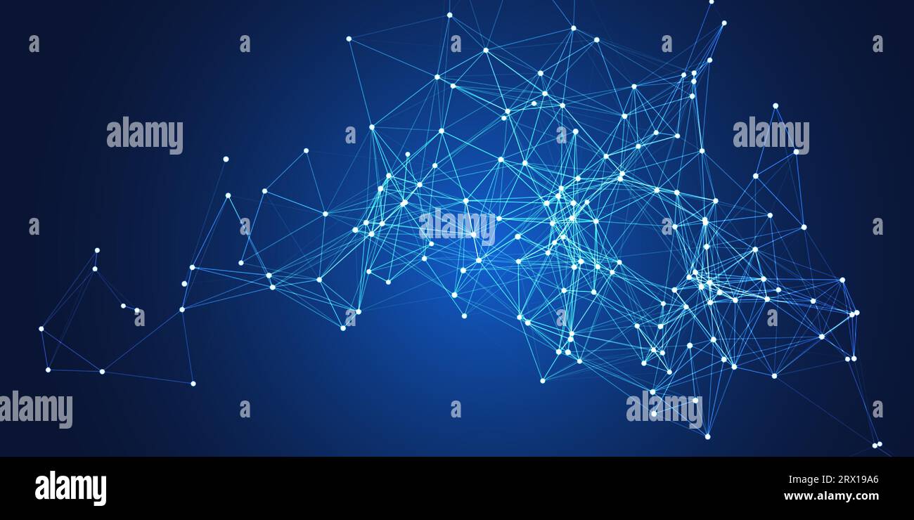 Network connections plexus banner design with connecting lines and dots ...