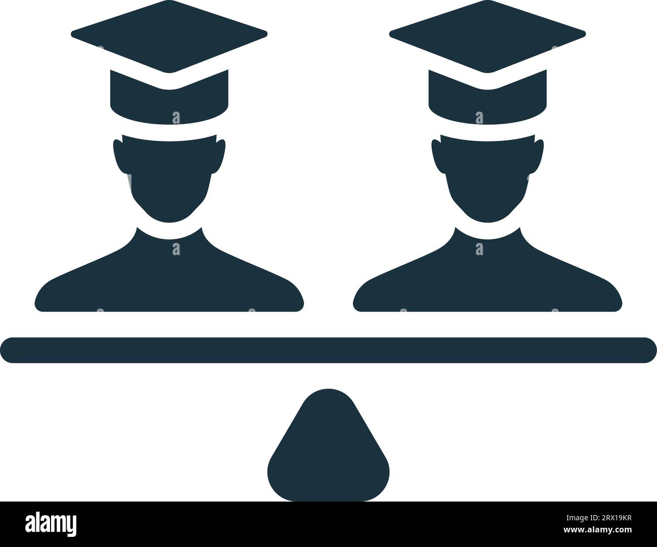 Education equality icon. Monochrome simple sign from social causes and ...