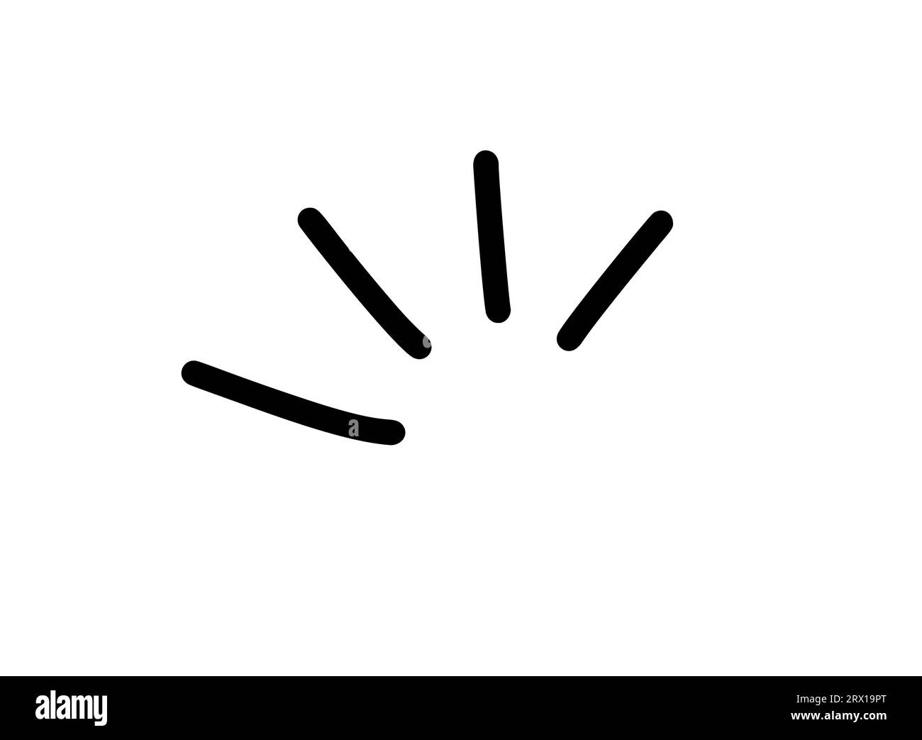 Doodle hand drawn lines element Black Rays. Comic explosion effect ...