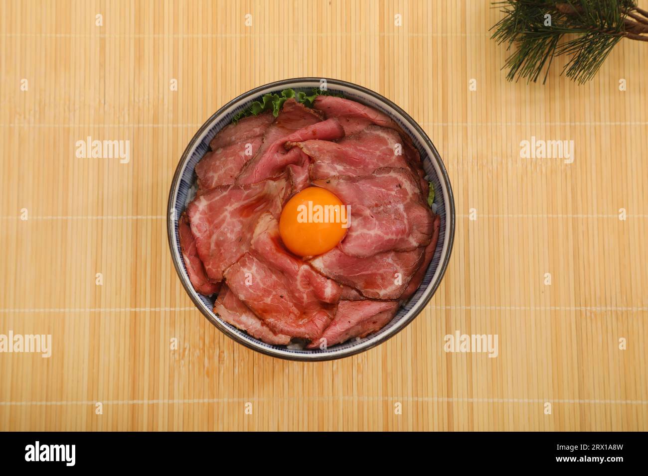 Roast Beef Rice Bowl Stock Photo - Alamy